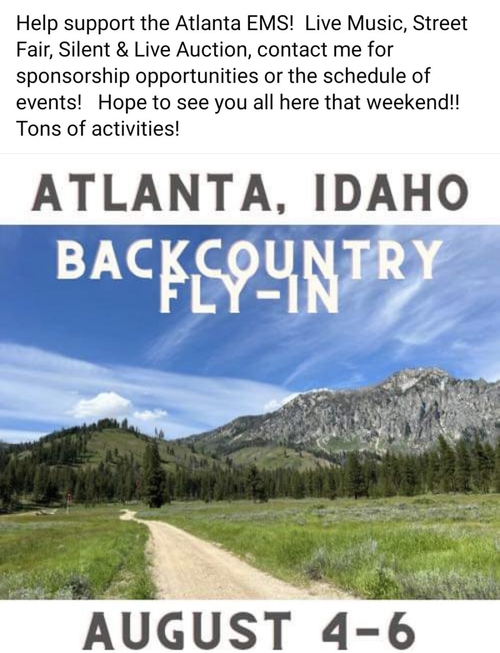Atlanta, Idaho Backcountry Fly-In - Idaho Aviation Association